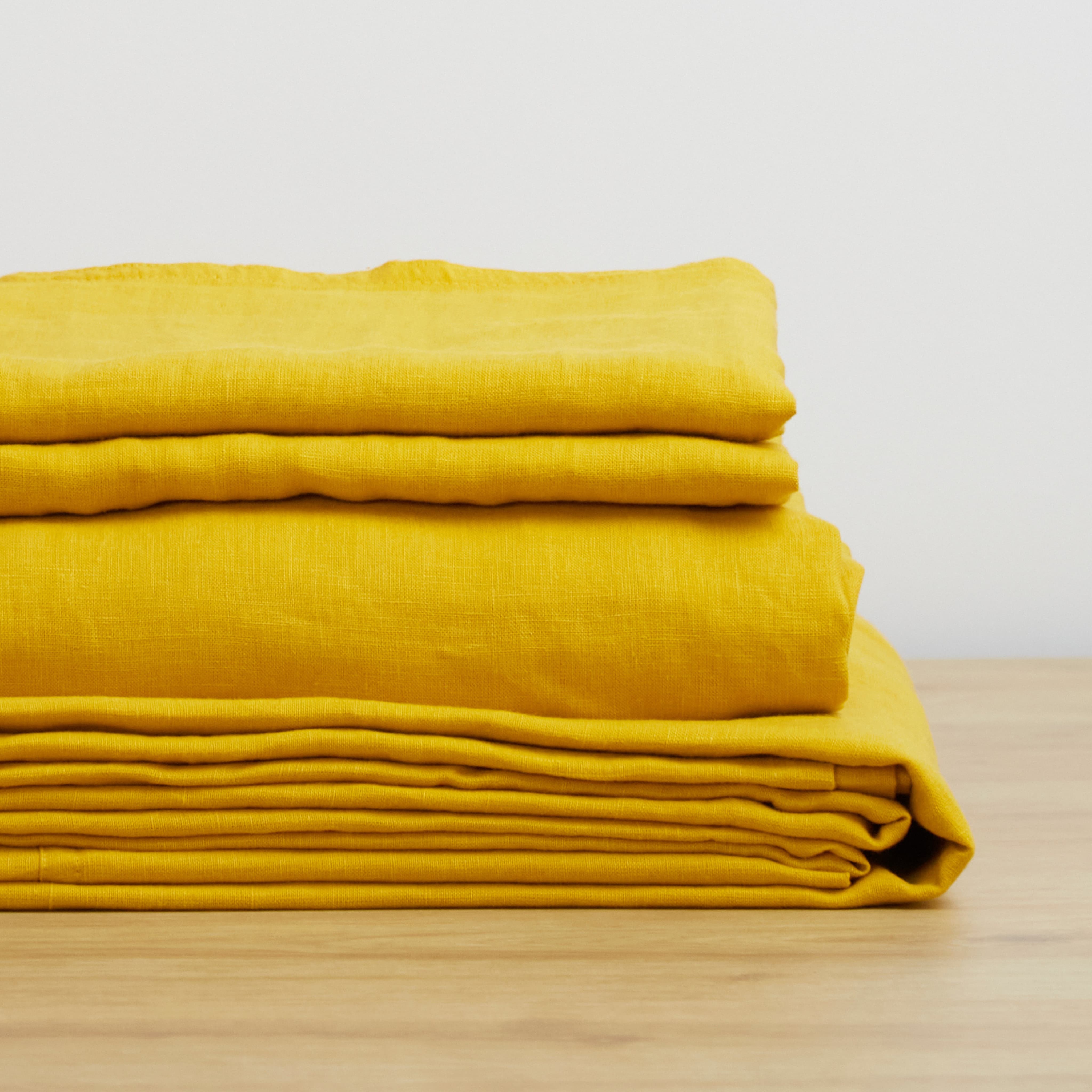 Turmeric, Linen Sheet Set, 100% French Flax Linen – Linen To Bed