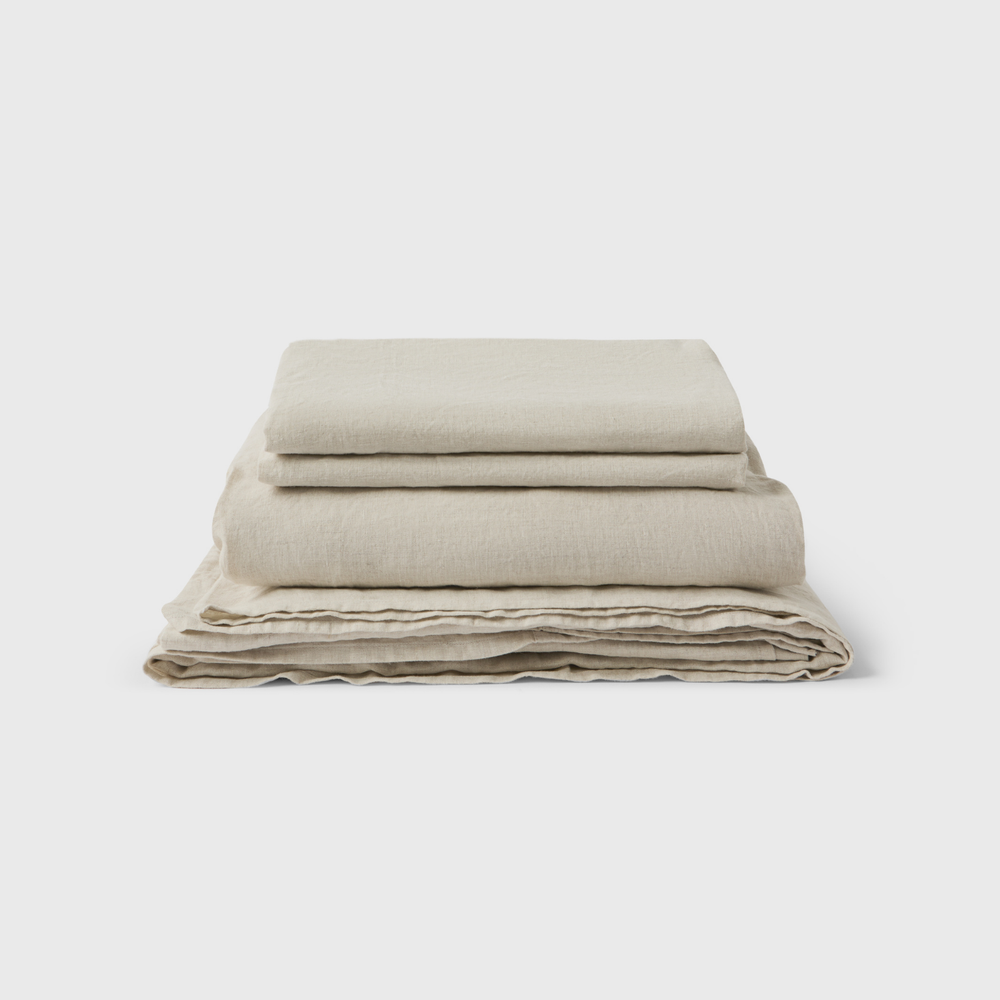 Natural, Linen Sheet Set, 100% French Flax Linen – Linen To Bed